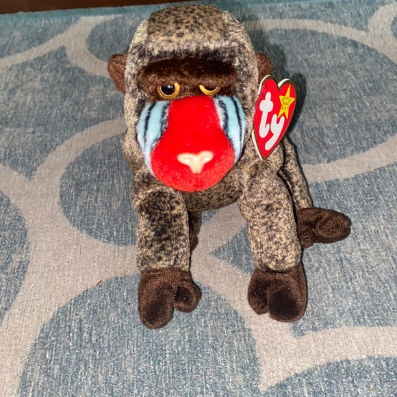 Ty | Toys | Beanie Baby Baboon Cheeks Monkey | Poshmark